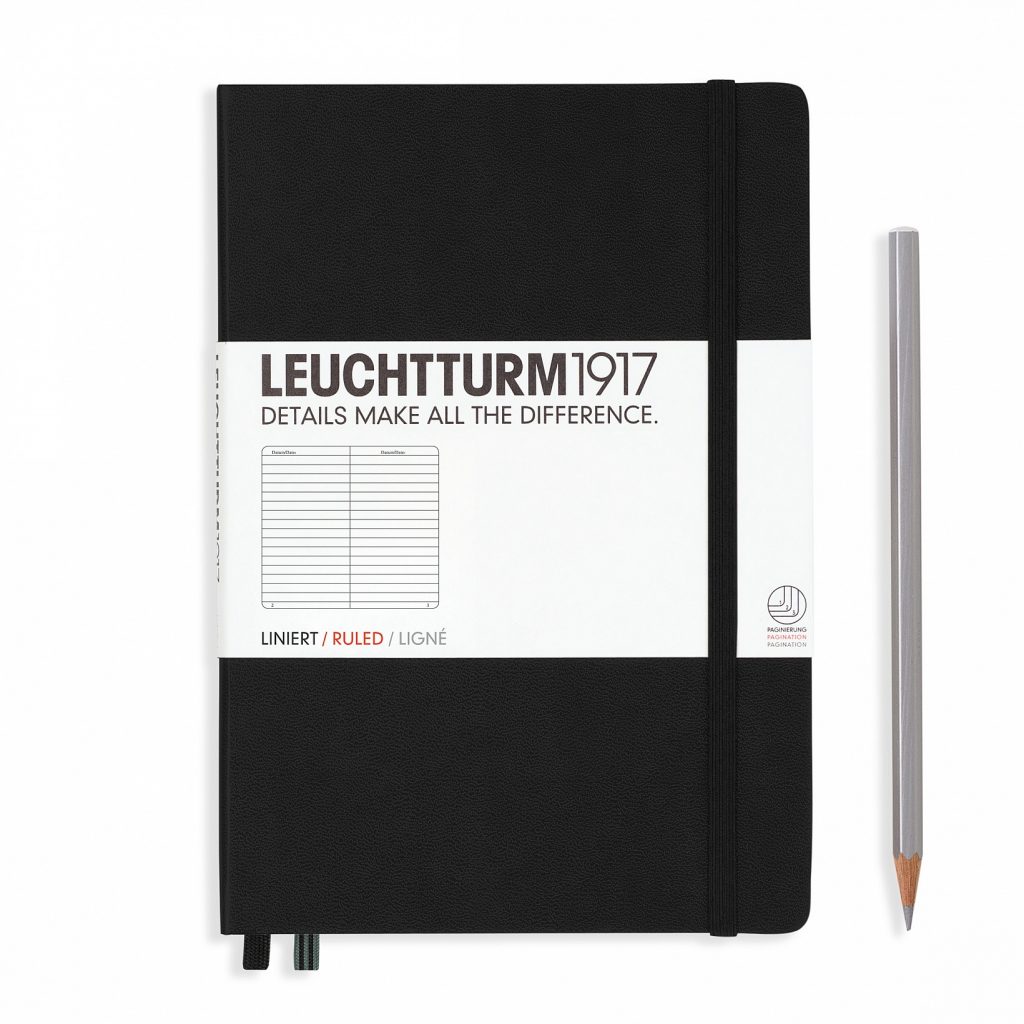 LEUCHTTURM1917 A5 NOTEBOOK BLACK RULED