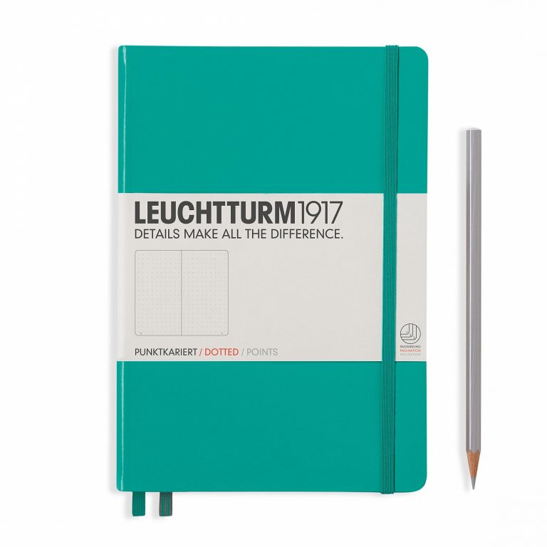 LEUCHTTURM1917 A5 NOTEBOOK EMERALD DOTTED