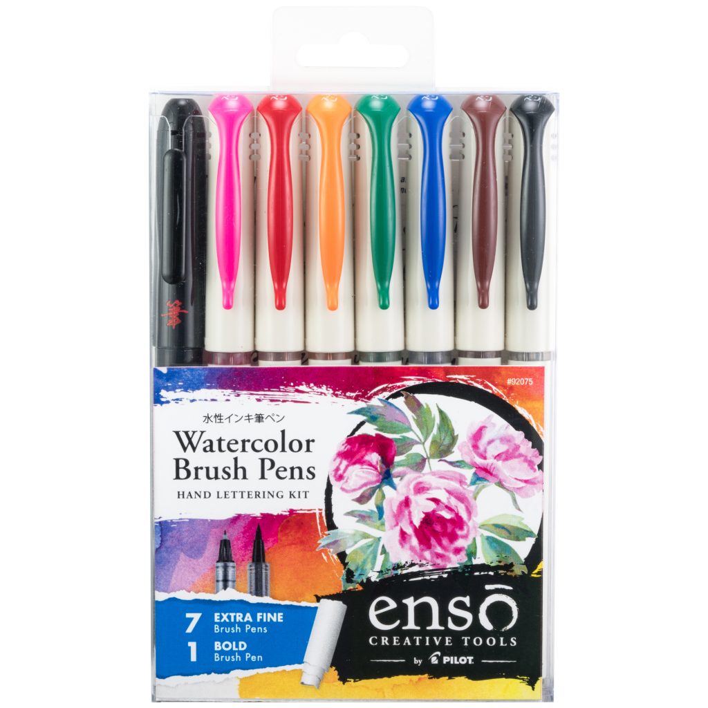 PILOT ENSO WATERCOLOR BRUSH PENS ~ 8 piece set; various colors