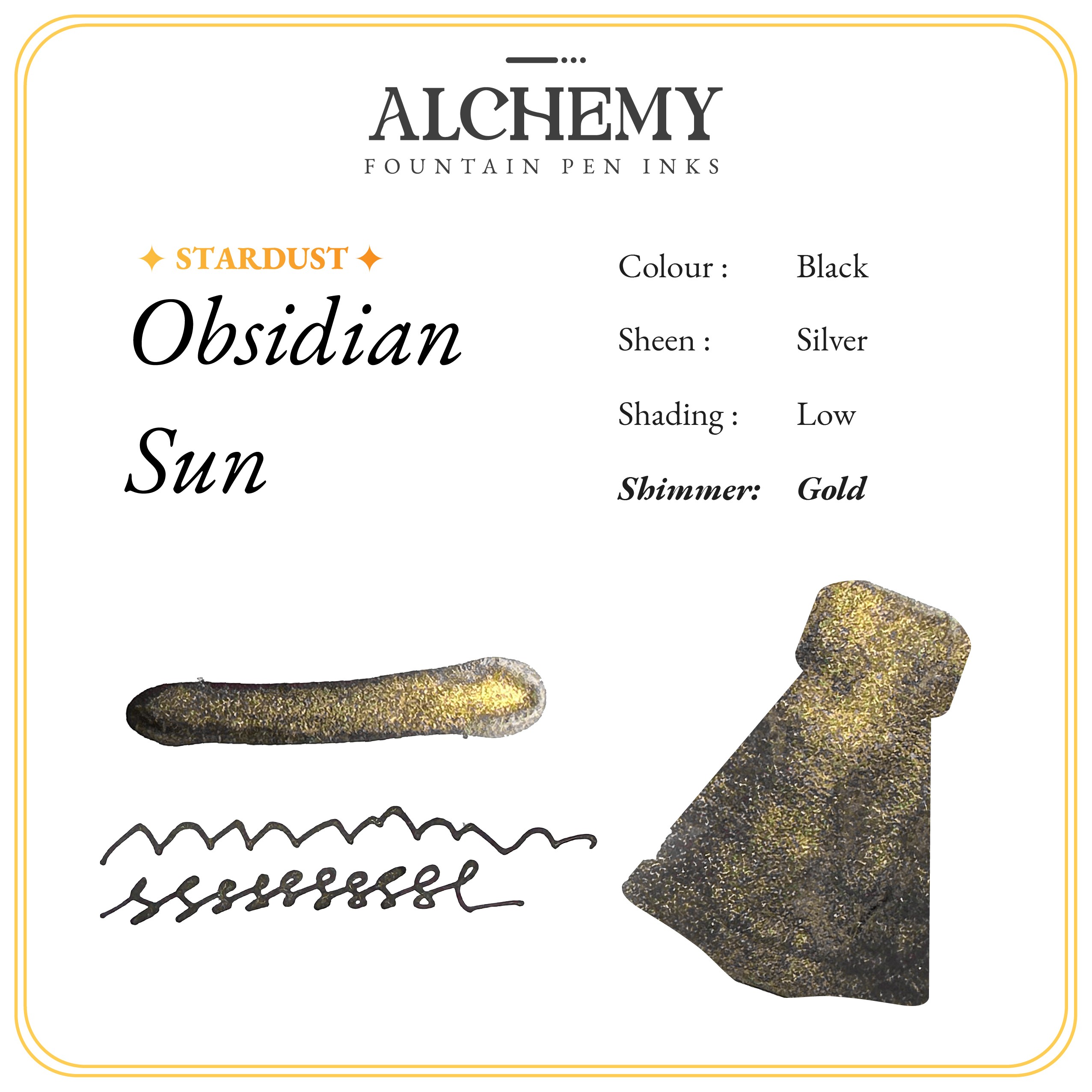 ENDLESS ALCHEMY OBSIDIAN SUN 45ML BOTTLED INK